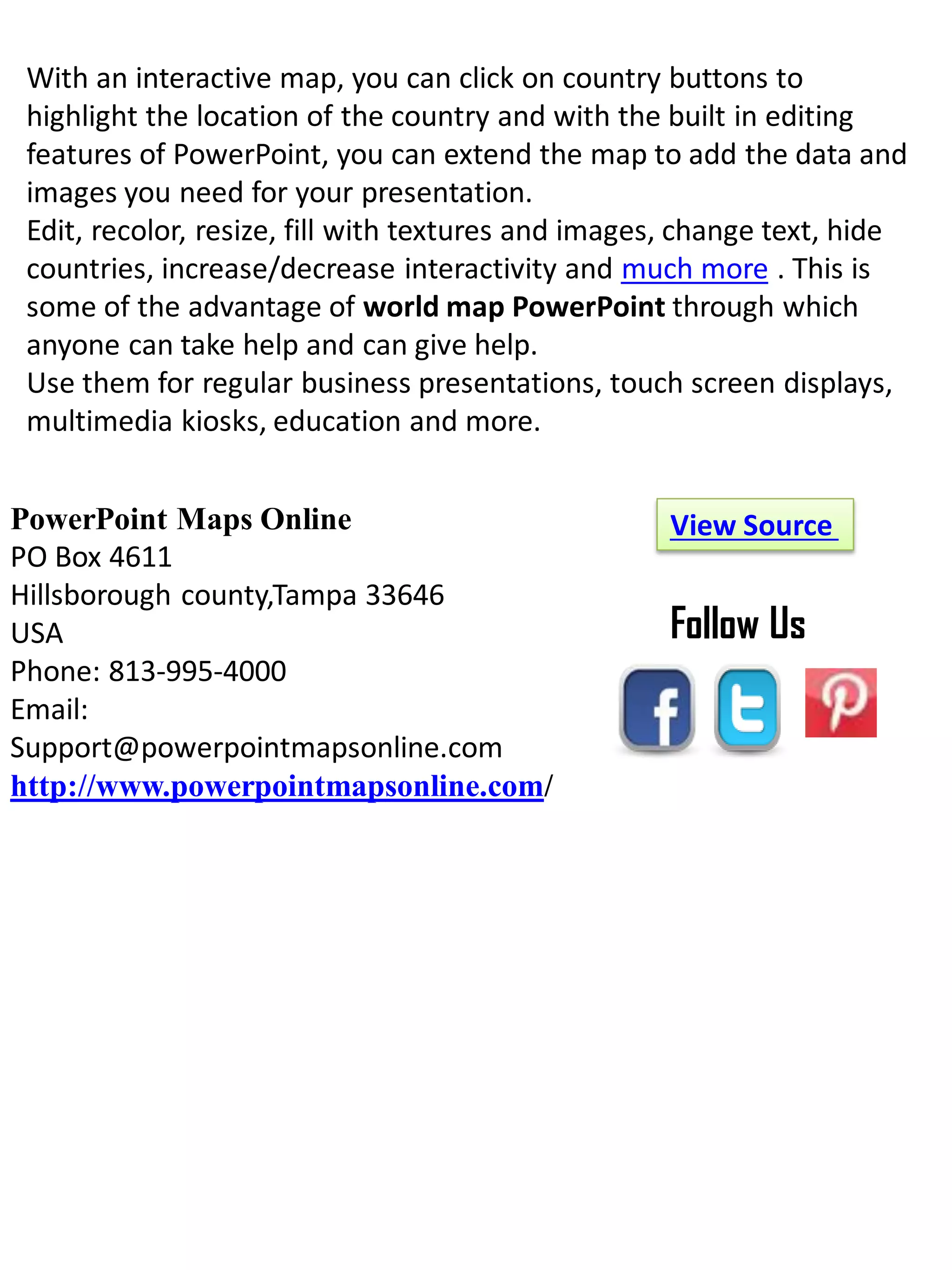 World Map Power Point | PDF