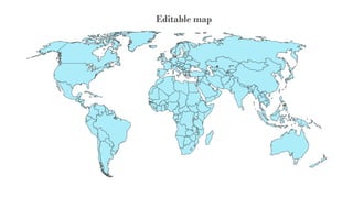 World Maps editable can be used for travel guide | PPTX