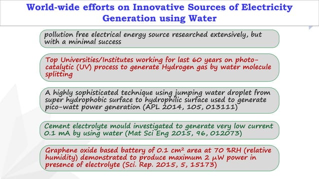World Metrology Day May 20,2021 Hydroelectric Cell Basics- Green Energy ...