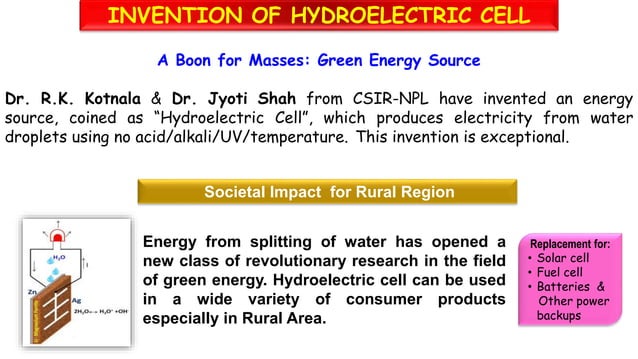 World Metrology Day May 20,2021 Hydroelectric Cell Basics- Green Energy ...
