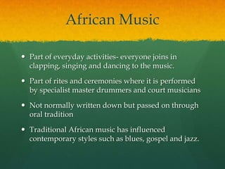 World music african | PPTX