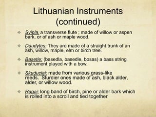 Lithuanian Music | PPT