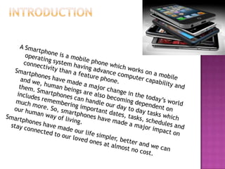 Ppt on World Of Smartphones | PPTX