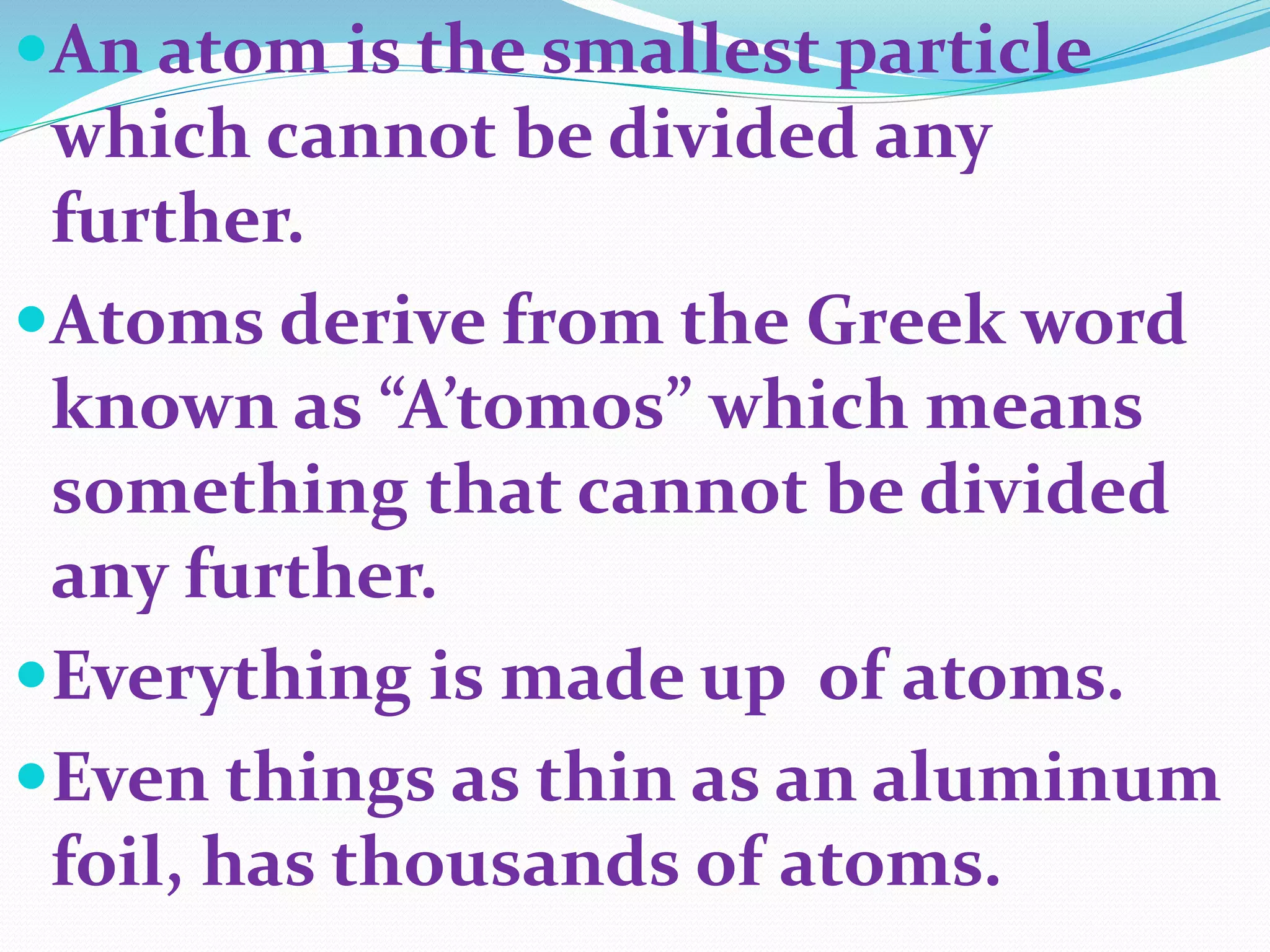 World of atoms!! | PPTX