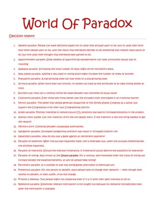 World of paradox compiled by Aneek Gupta | PDF