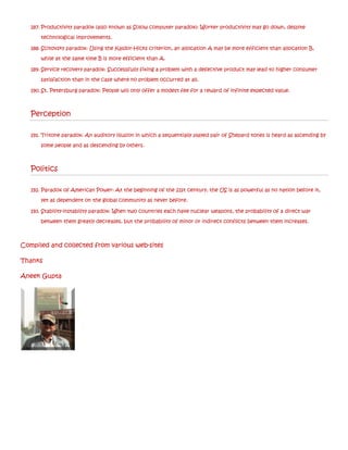 World of paradox compiled by Aneek Gupta | PDF