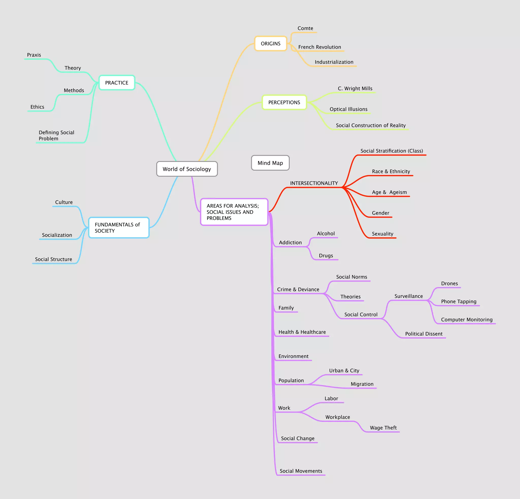 World of sociology Mindmap | PDF