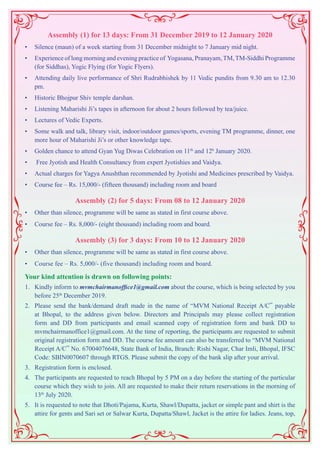 Maharishi World Peace Assembly III 2020 | PDF