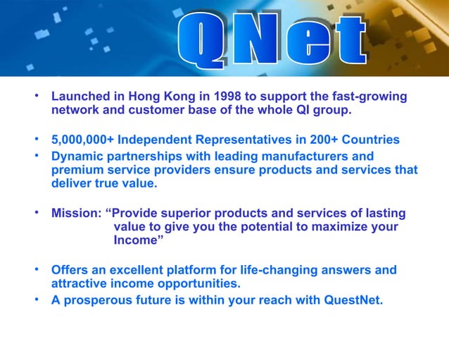 QNET Business Plan | PPT | Business | Business and Finance