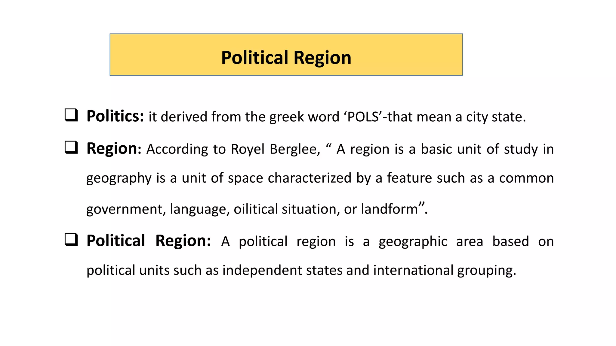 World political region | PPTX