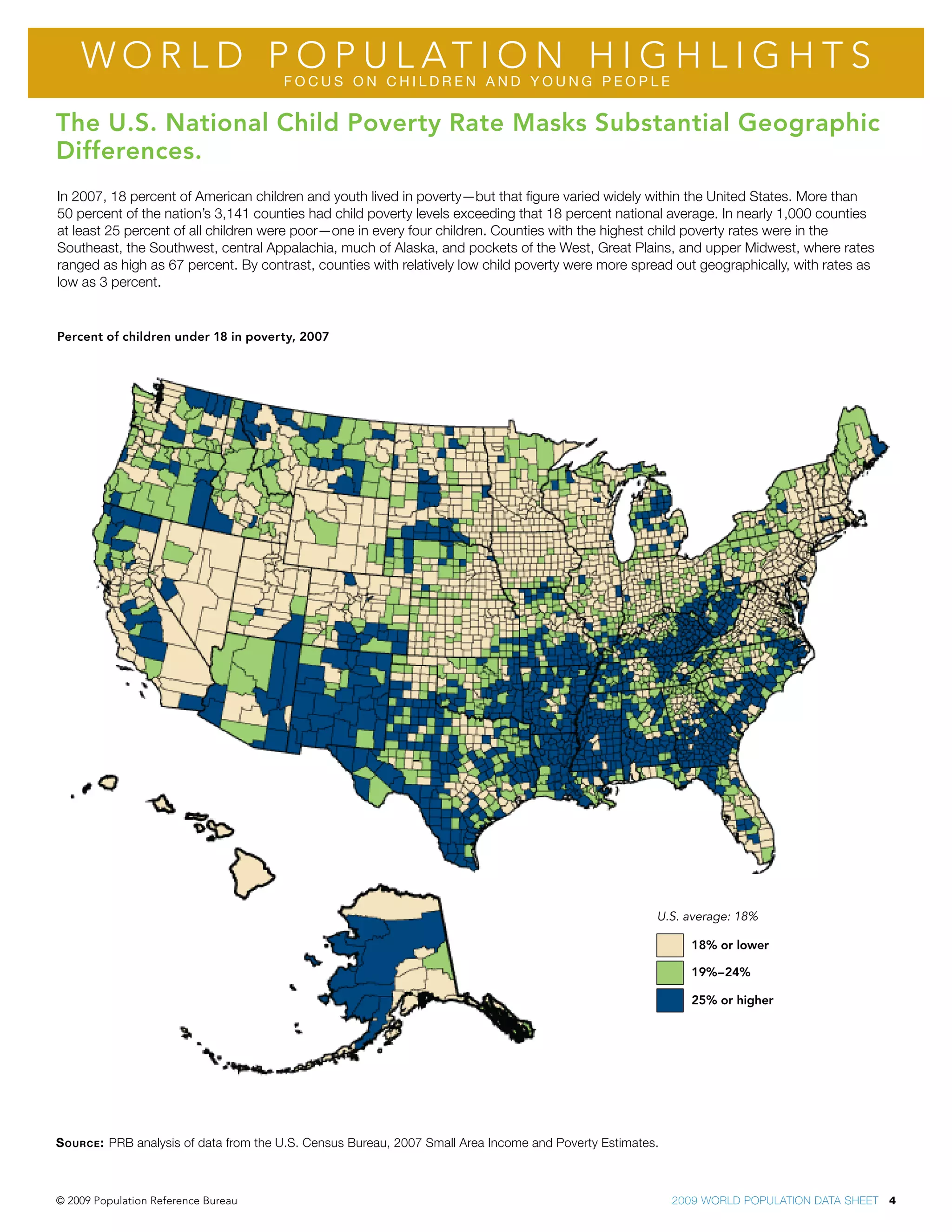 World Population Data Sheet 2009 | PDF