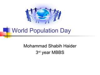 World population day and pakistan population | PPT