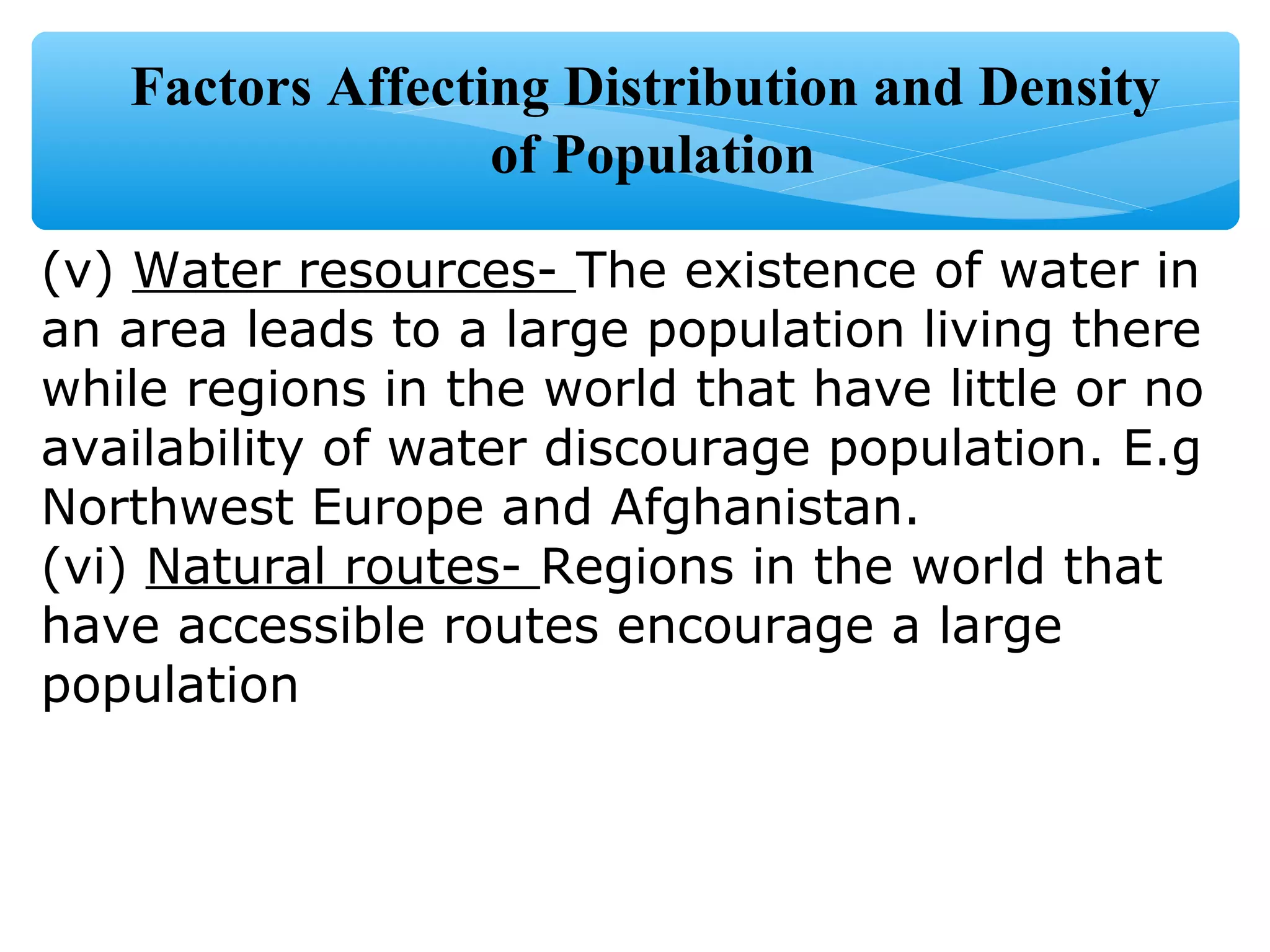 World population distrib and density IGCSE | PPT