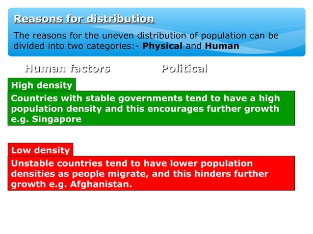 World population distrib and density IGCSE | PPT