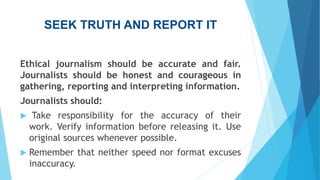 Principles of Ethical Journalism: World Press Freedom Day 2018 | PPT