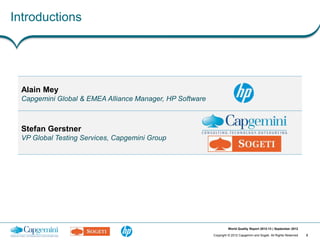 Key Findings from the World Quality Report 2012-13 at HP Discover | PPT