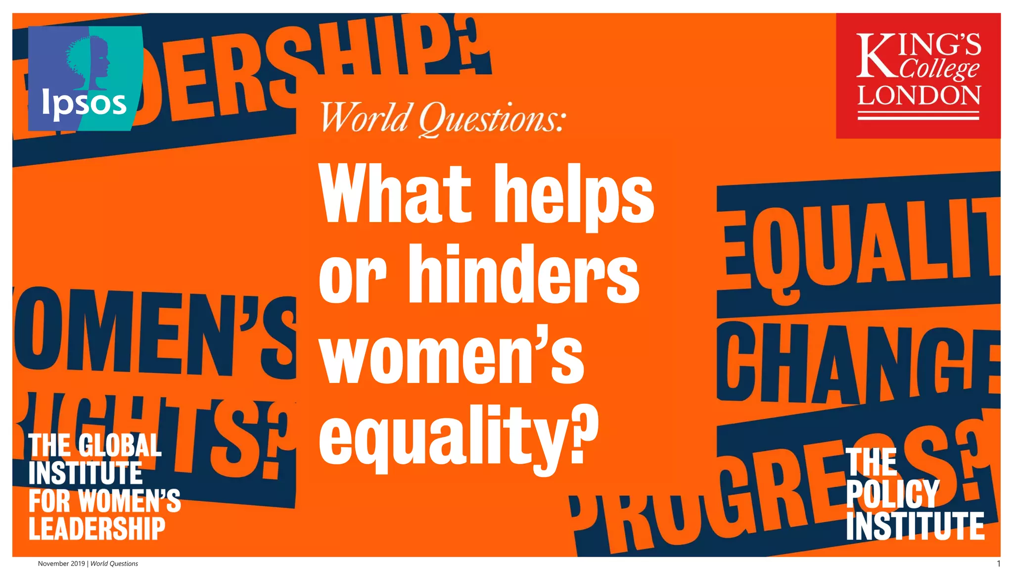 World Questions: What helps or hinders women's equality? | PPT