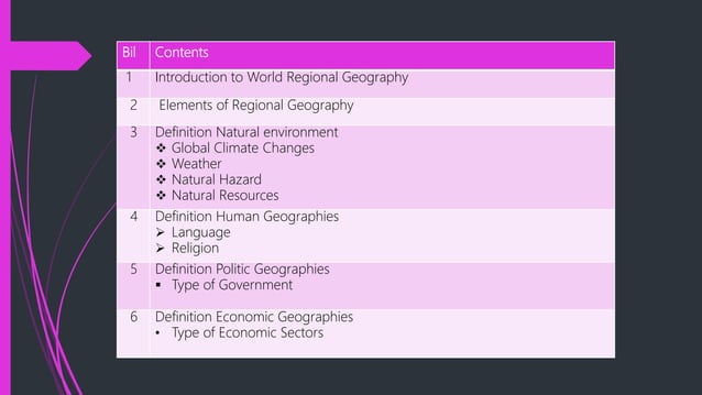 World regional geography | PPT