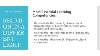 World Religion - Q1W1.pptx | Christianity | Religion & Spirituality