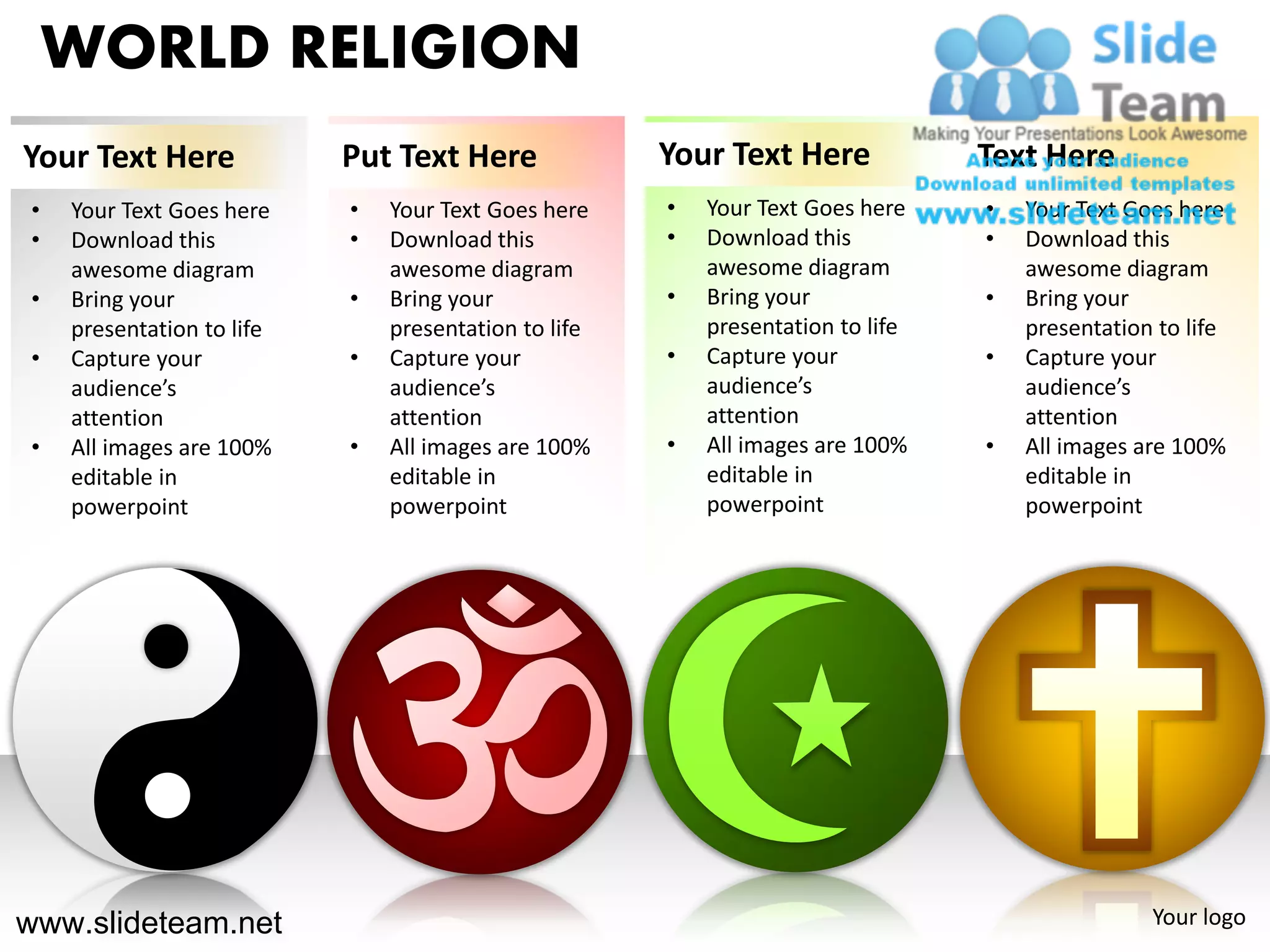 World religion christanity judaism buddhism hinduism powerpoint ppt ...