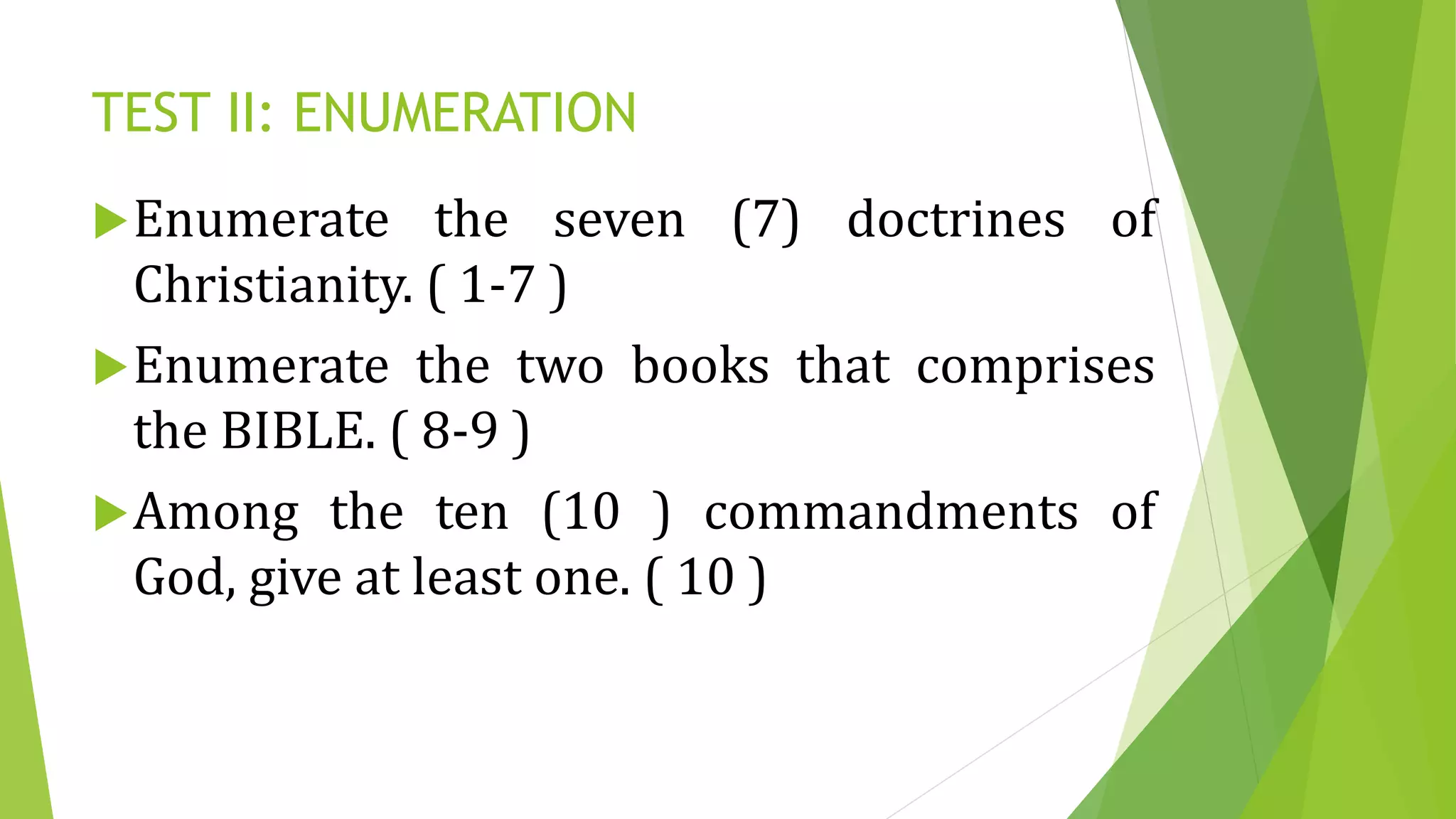 World Religion ( Exam ) pptx | PPTX