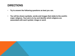 World religion pre quiz | PPTX | Judaism | Religion & Spirituality