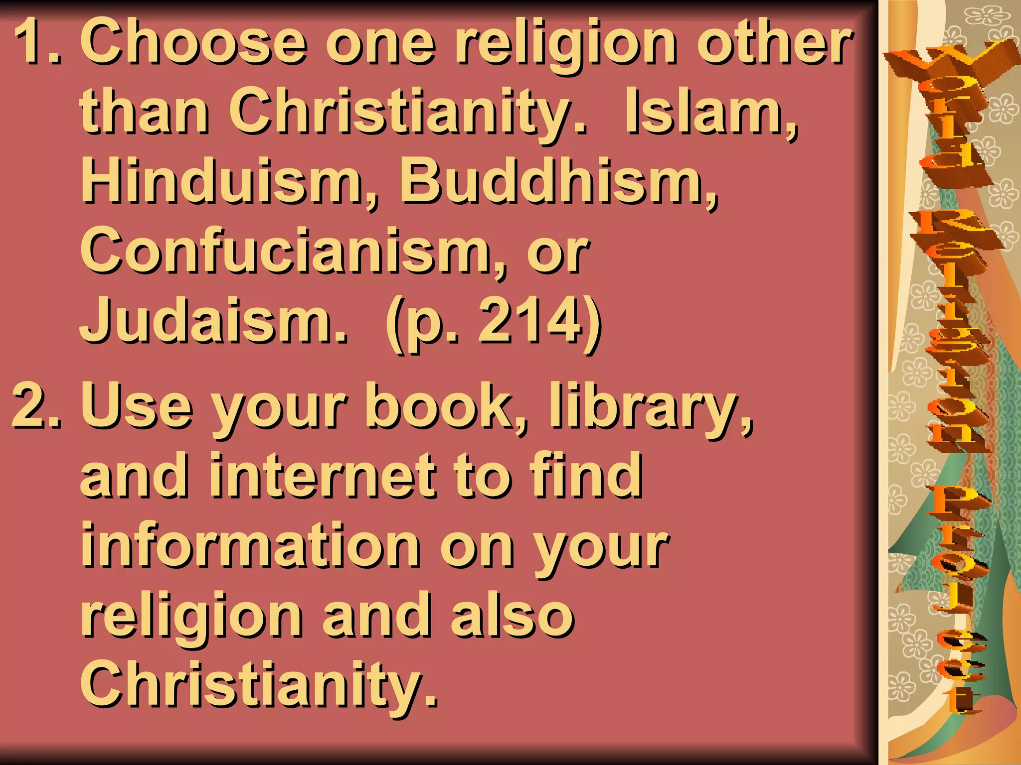 World Religion Project | PPT