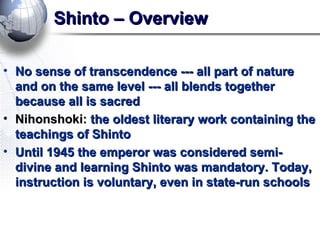 World religions shinto & japan | PPT