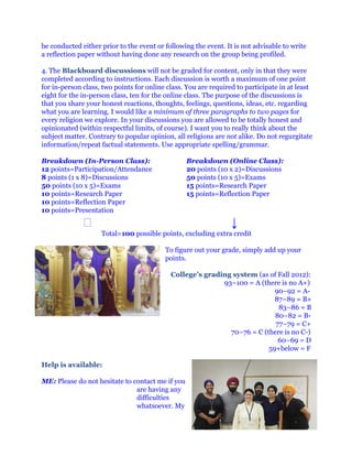 World religionssyllabus | PDF