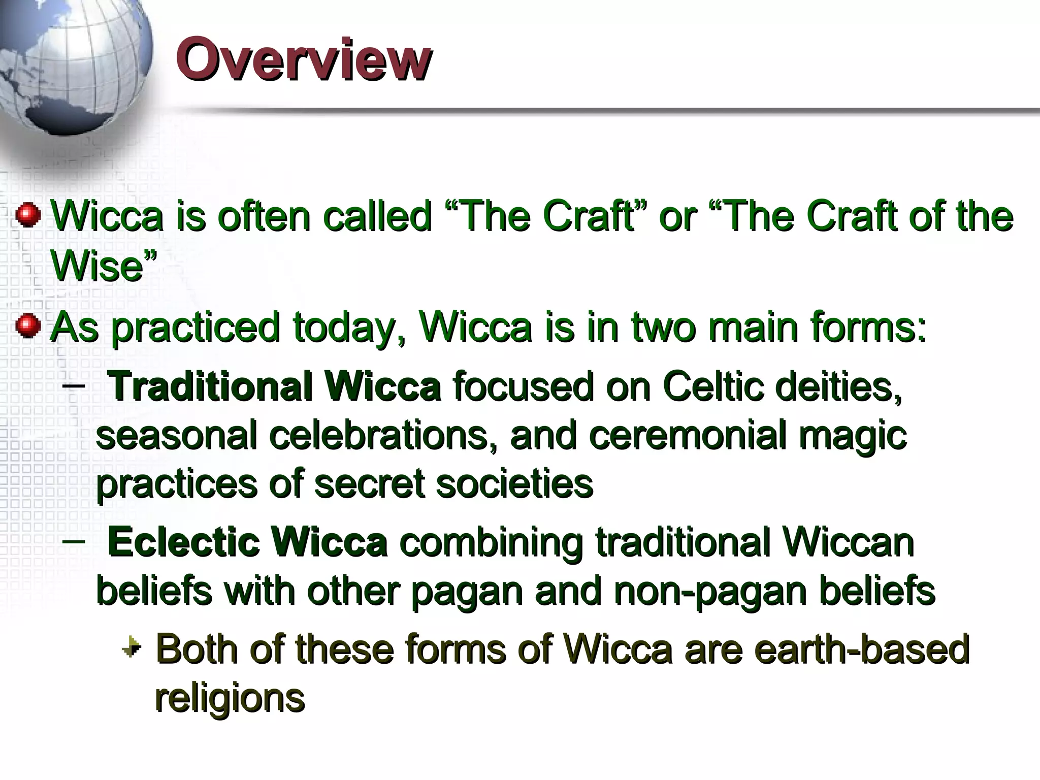 World religions wicca | PPT