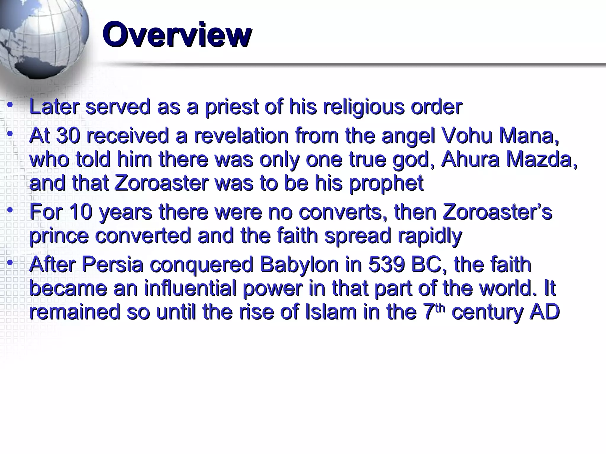 World Religions: Zoroastrianism | PPT
