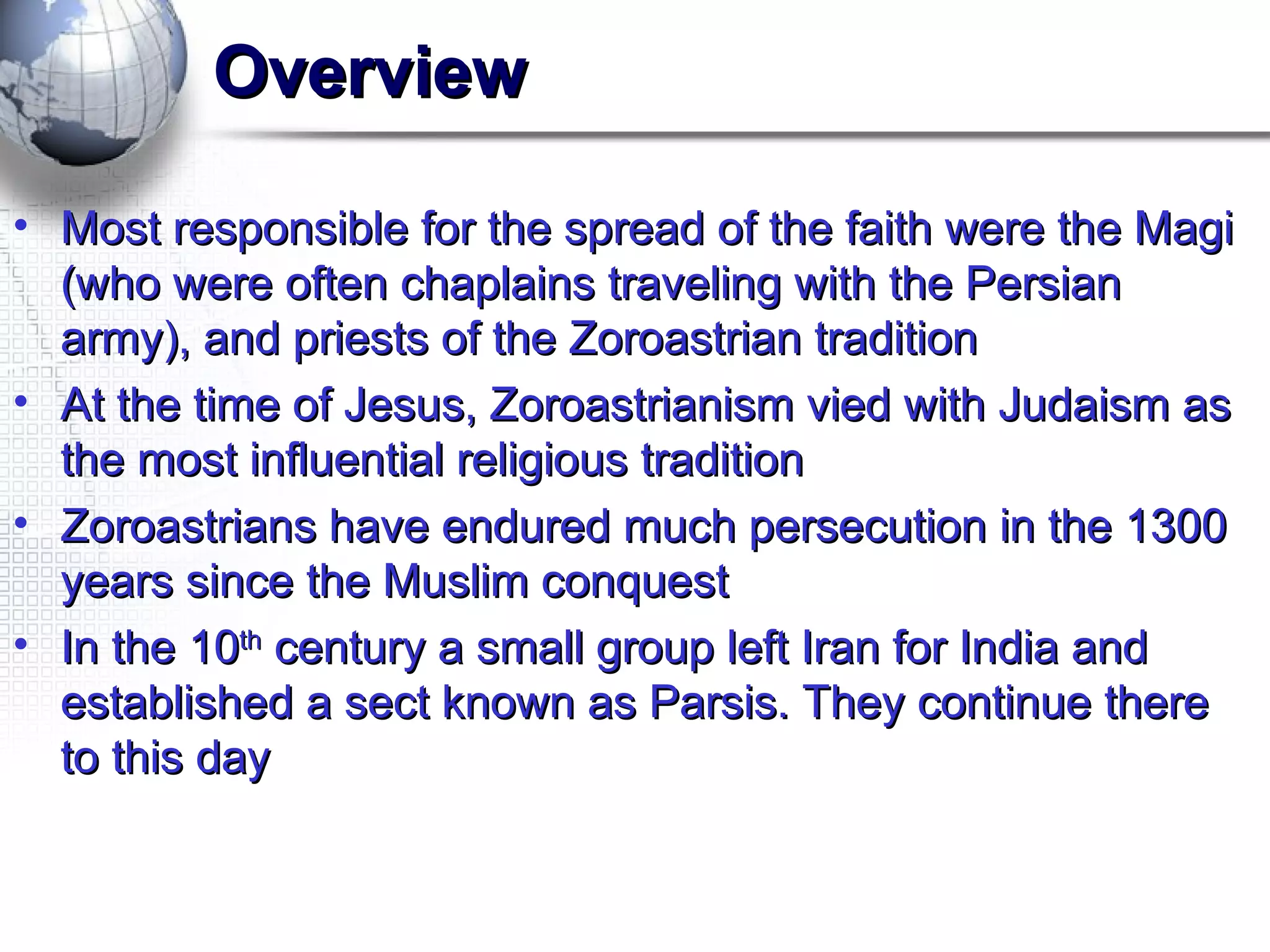 World Religions: Zoroastrianism | PPT