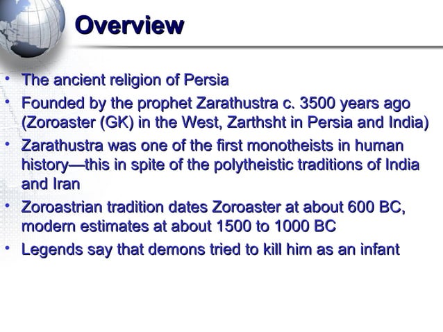 World Religions: Zoroastrianism | PPT