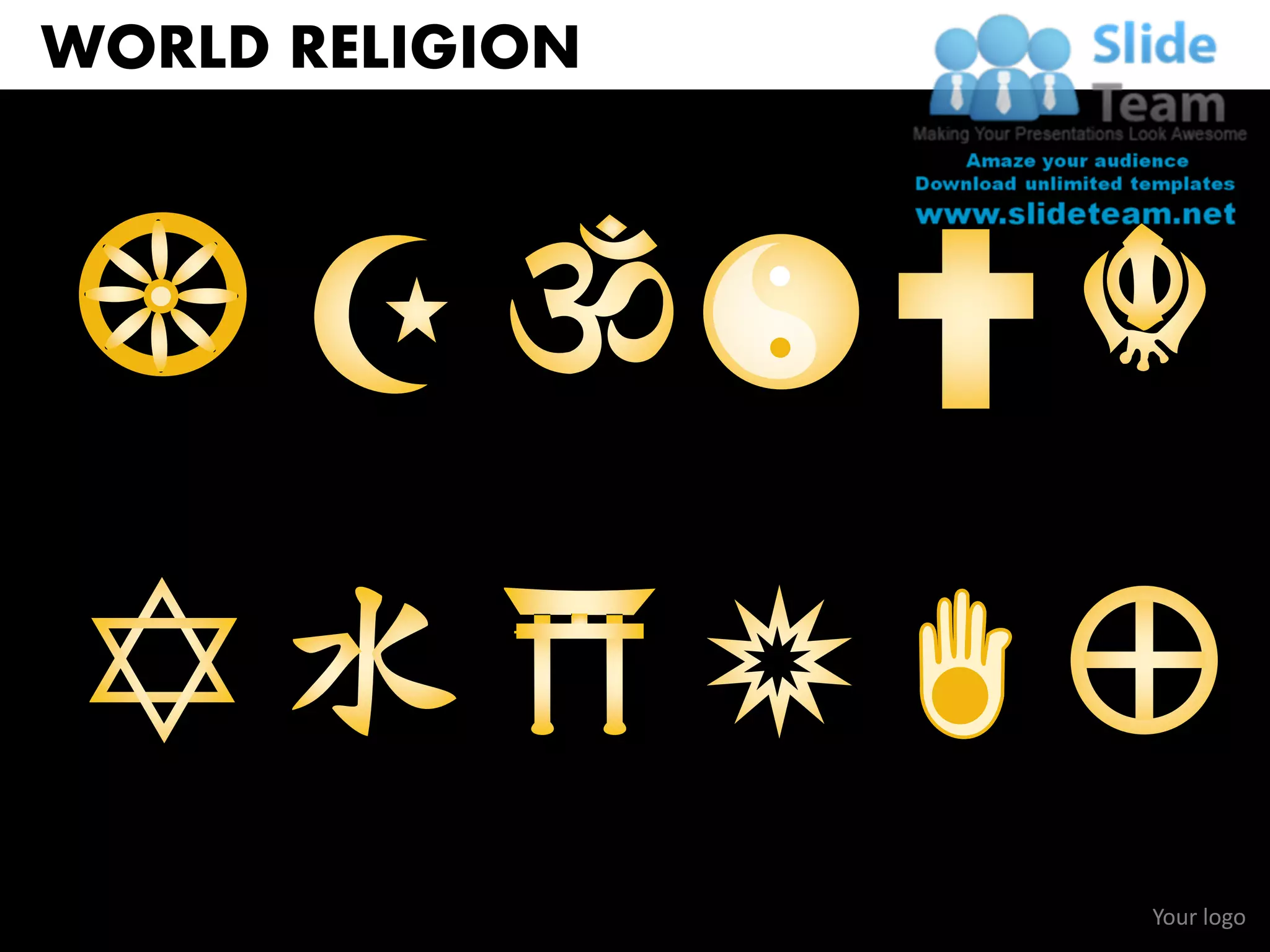 World religion taoism islam sikhism shinto powerpoint ppt templates. | PPT