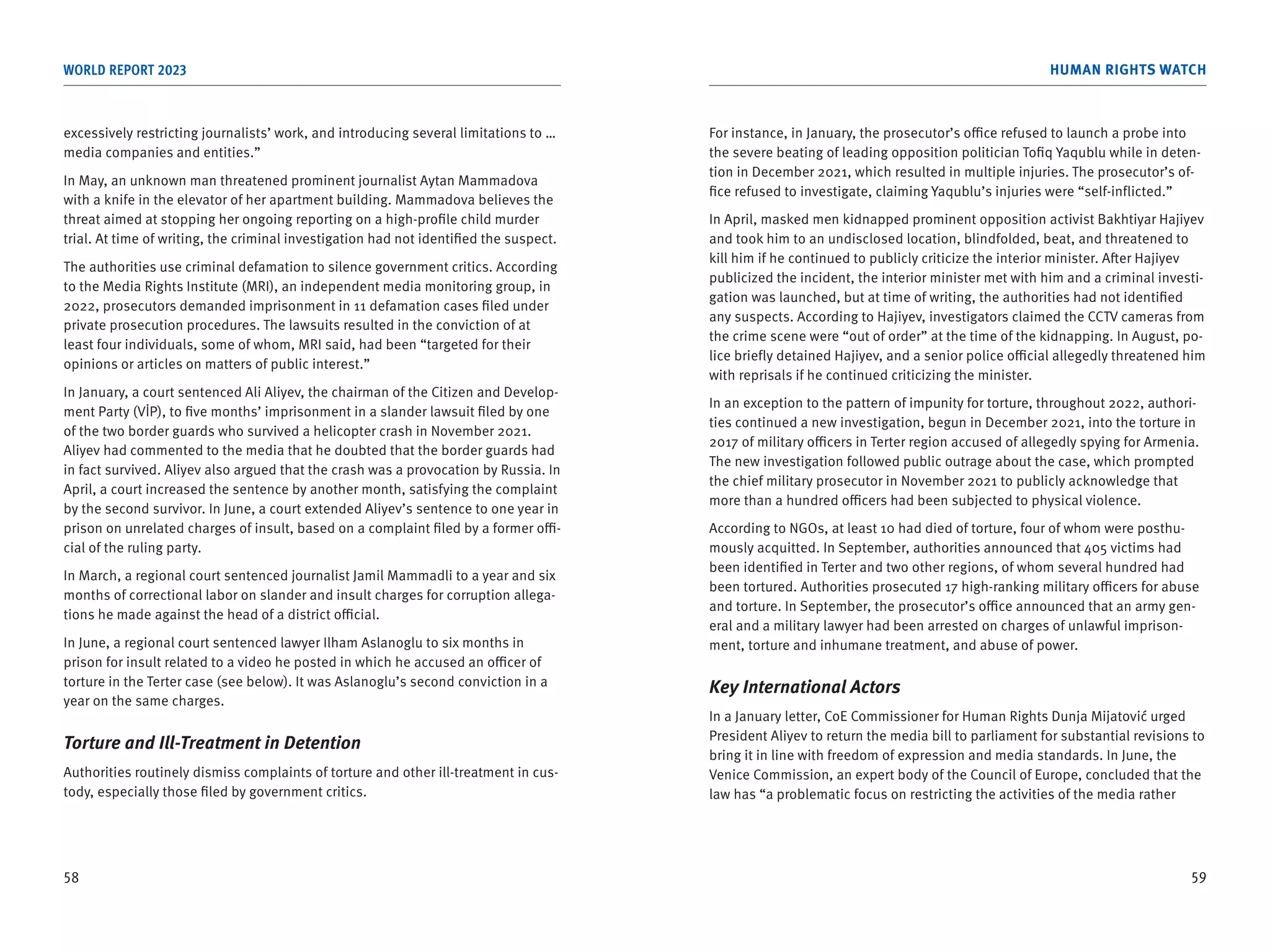 Human Rights Watch: World Report 2023 | PDF | War and Conflicts