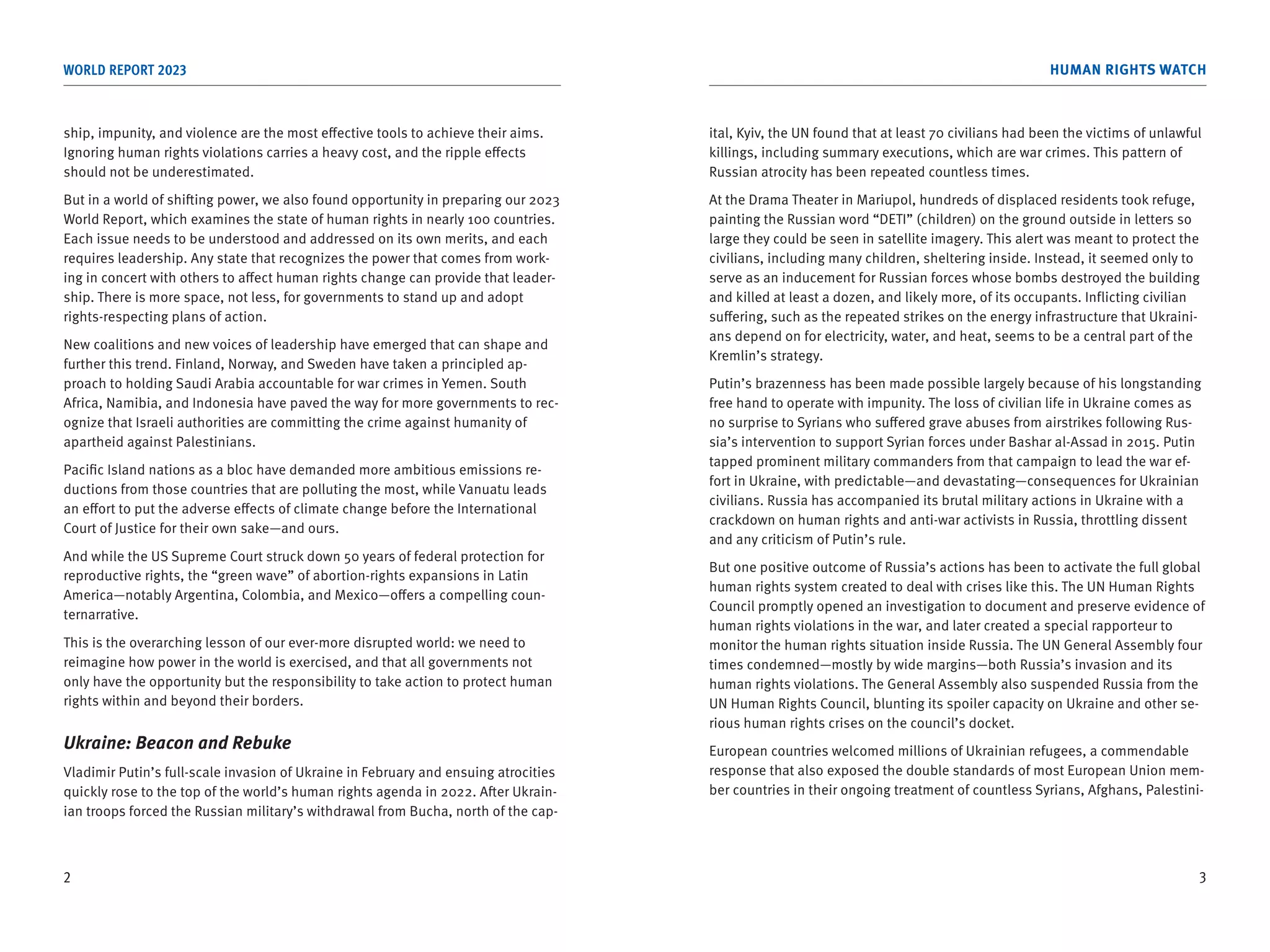 Human Rights Watch: World Report 2023 | PDF | War and Conflicts