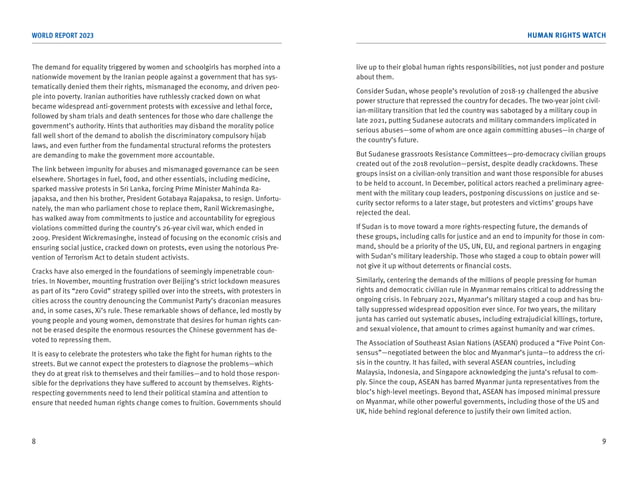 Human Rights Watch: World Report 2023 | PDF | War and Conflicts