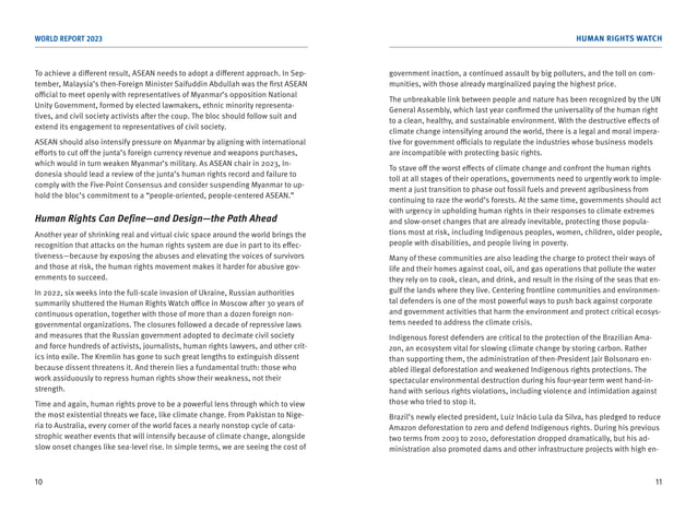 Human Rights Watch: World Report 2023 | PDF | War and Conflicts