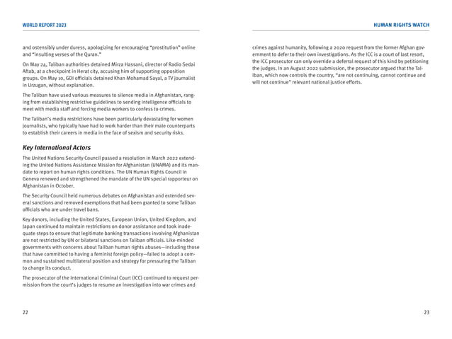 Human Rights Watch: World Report 2023 | PDF | War and Conflicts