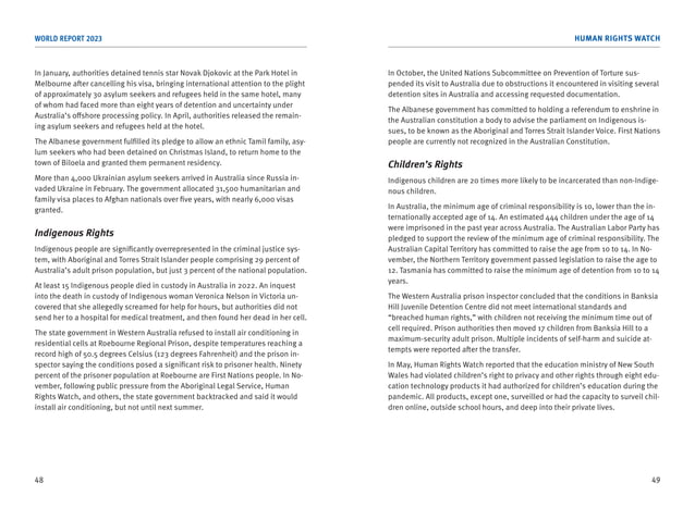 Human Rights Watch: World Report 2023 | PDF | War and Conflicts