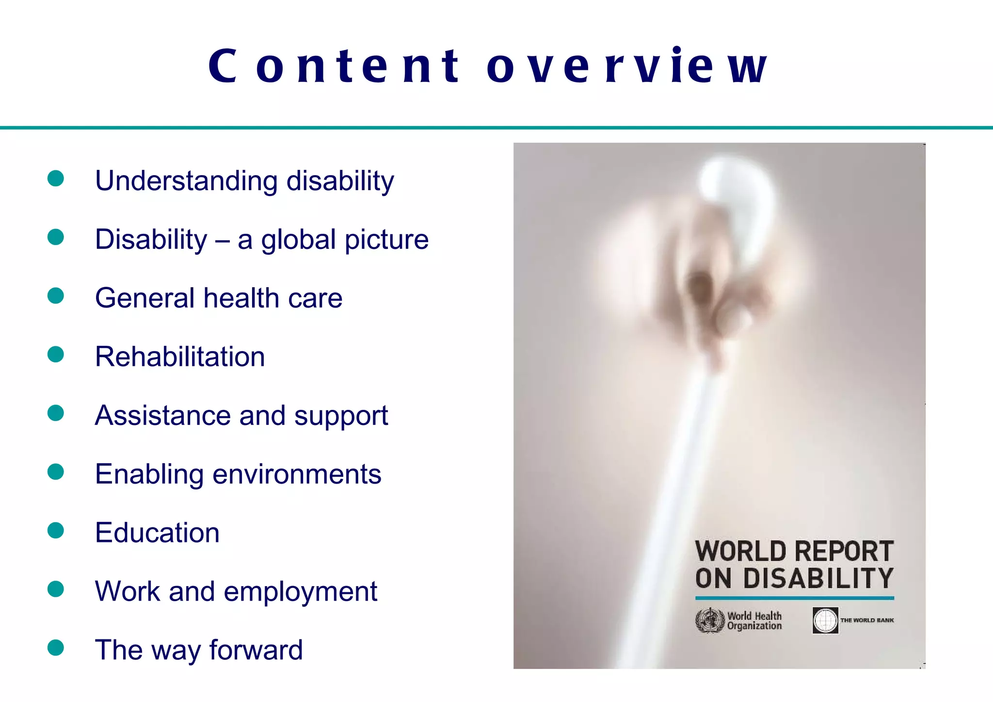 World report on disability | PPT