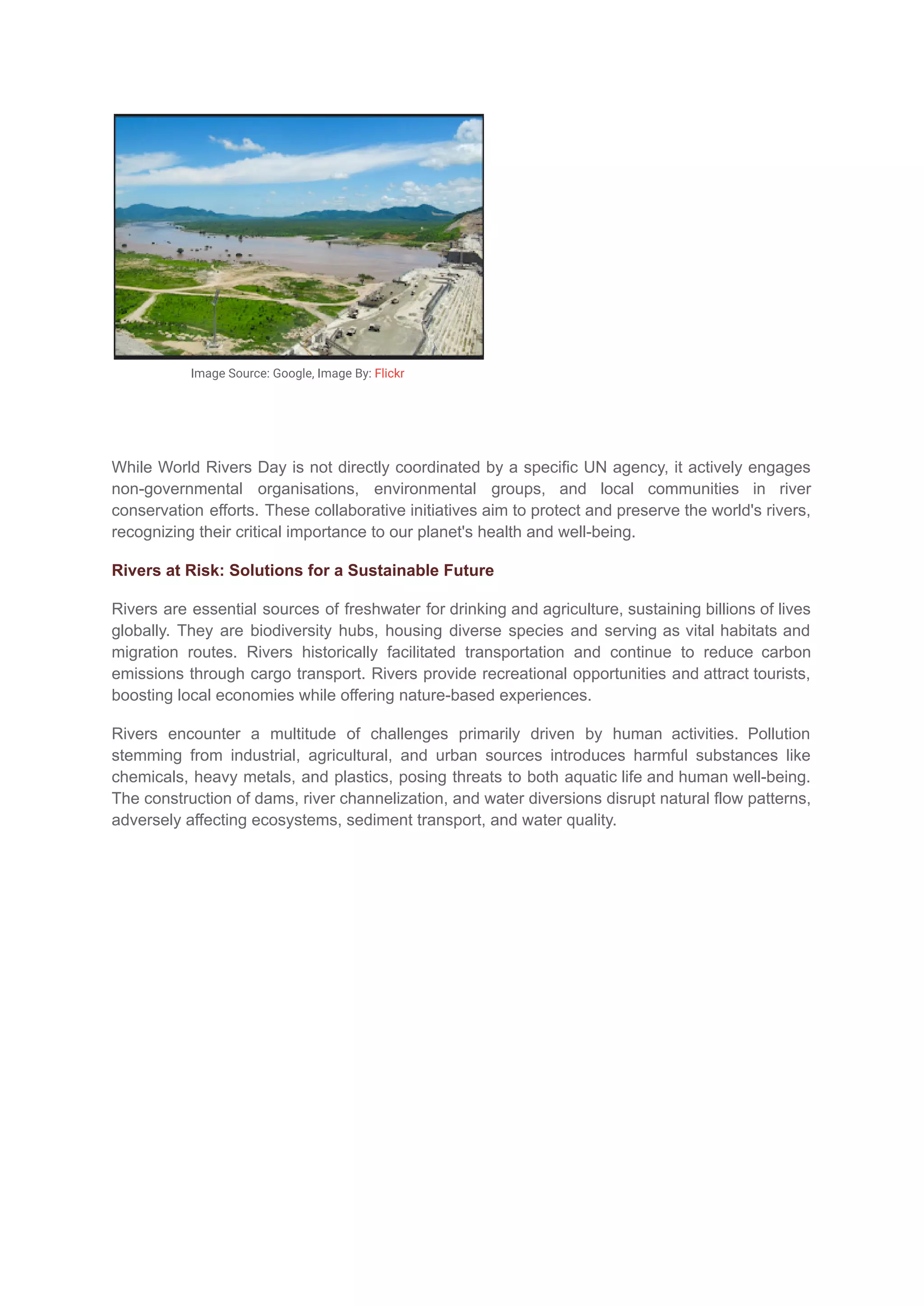World Rivers Day: Environmental Challenges and Geopolitical ...