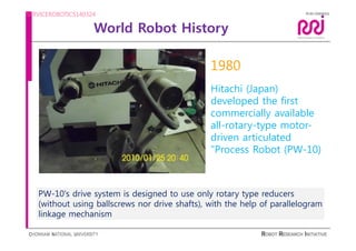 World Robot History. The Olivetti _SIGMA_ a Cartesiancoordinate. first ...
