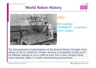 World Robot History. The Olivetti _SIGMA_ a Cartesiancoordinate. first ...