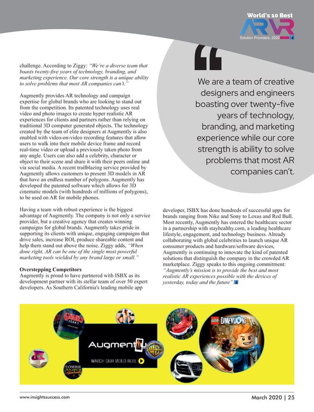 World's 10 Best AR/VR Solution Providers, 2020 | PDF