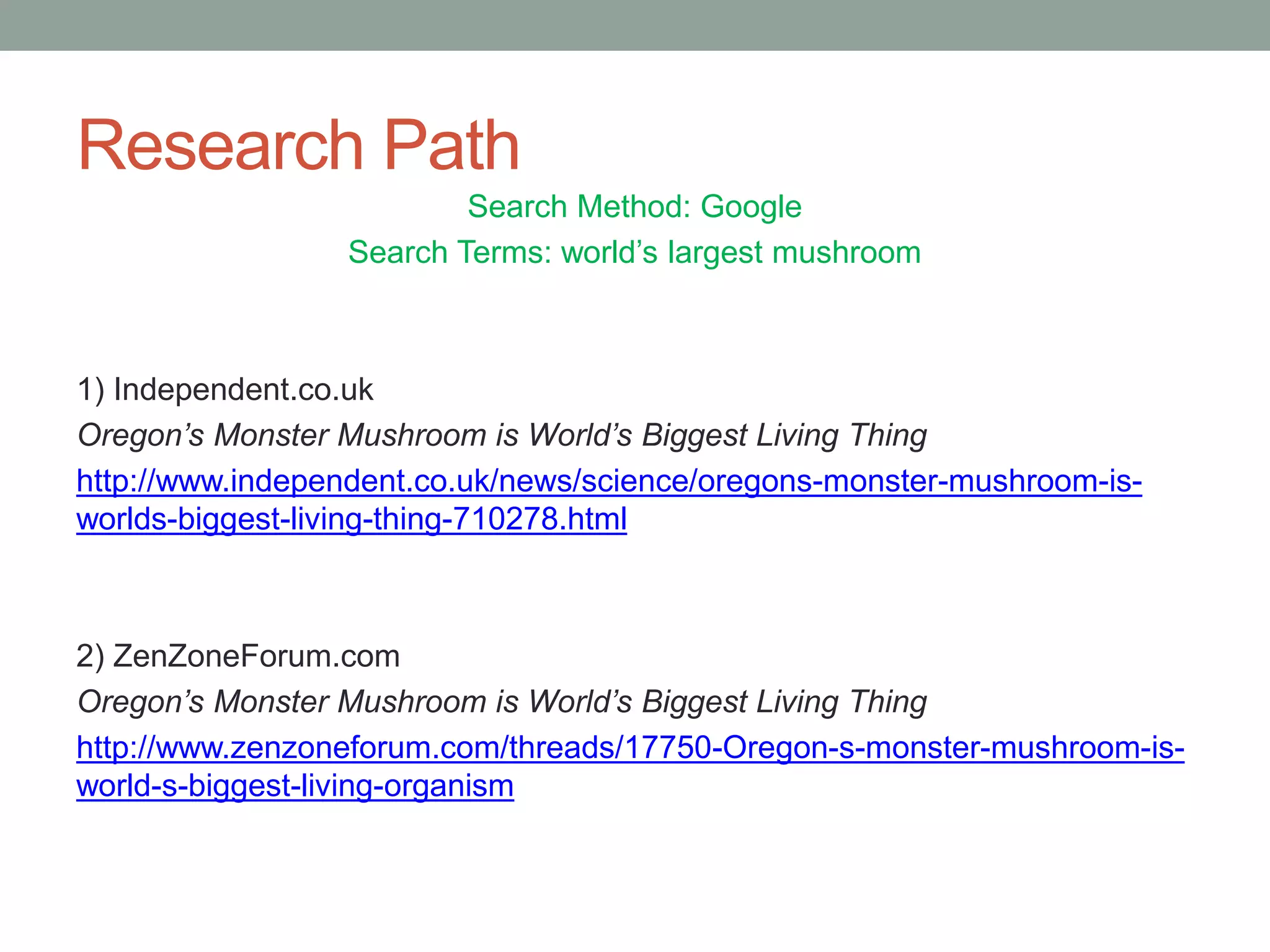 World's biggest mushroom | PPT