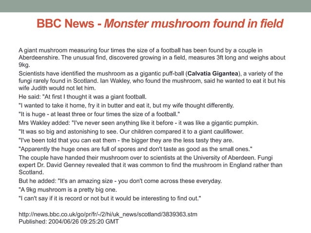 World's biggest mushroom | PPT