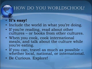 World schooling | PPTX