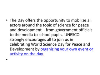 World science day | PPTX