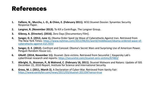 The World's First Cyber Weapon - Stuxnet | PPT